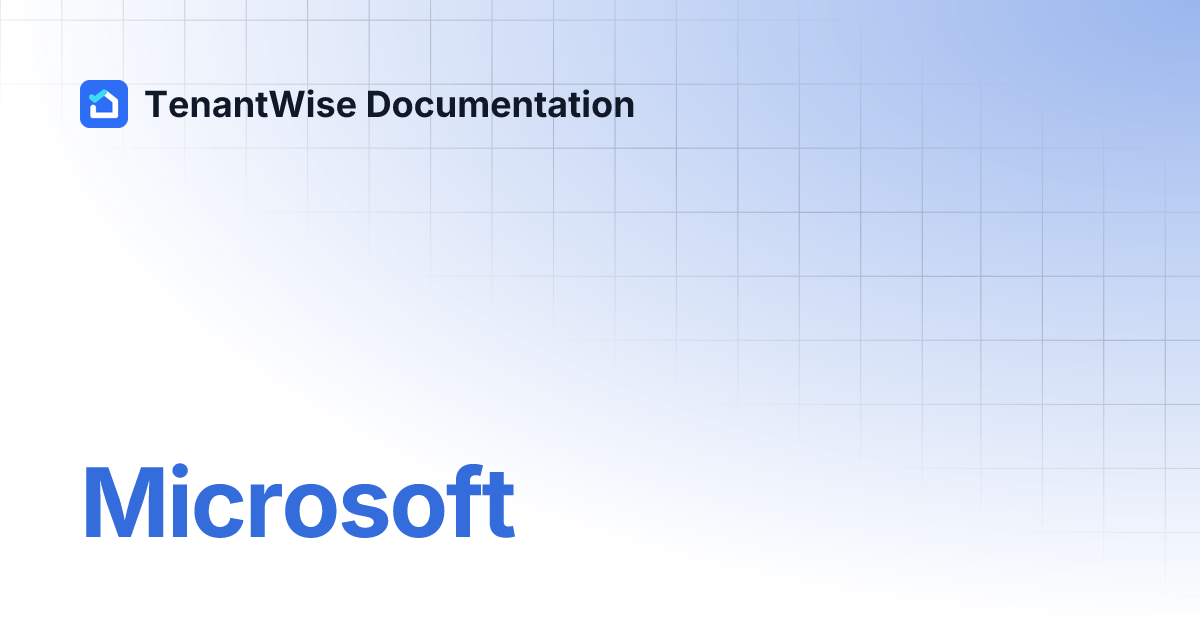 Microsoft | TenantWise Documentation